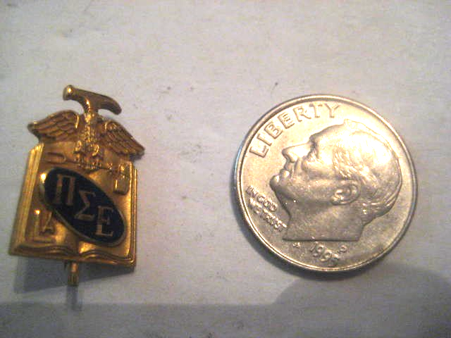 Pi Sigma Epsilon Vintage Lapel Pin 1/10 10K Gold Business Fraternity ...
