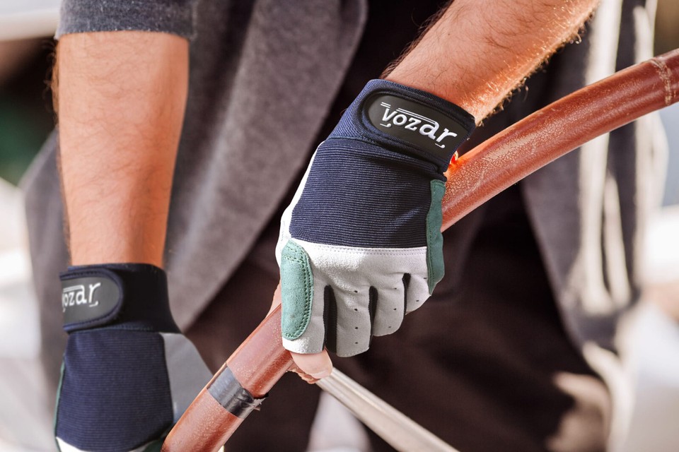Amara Leather SAILING GLOVES/YACHTING GLOVES/BOAT ROPE GLOVES/CUT FINGER | eBay UK