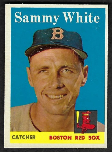 1958 Topps 414 Sammy White Boston Red Sox Baseball Card Exmt Ebay