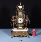 Vintage French Regnault Mantel Clock with Hermle/FHS Clockworks- Not Running | eBay