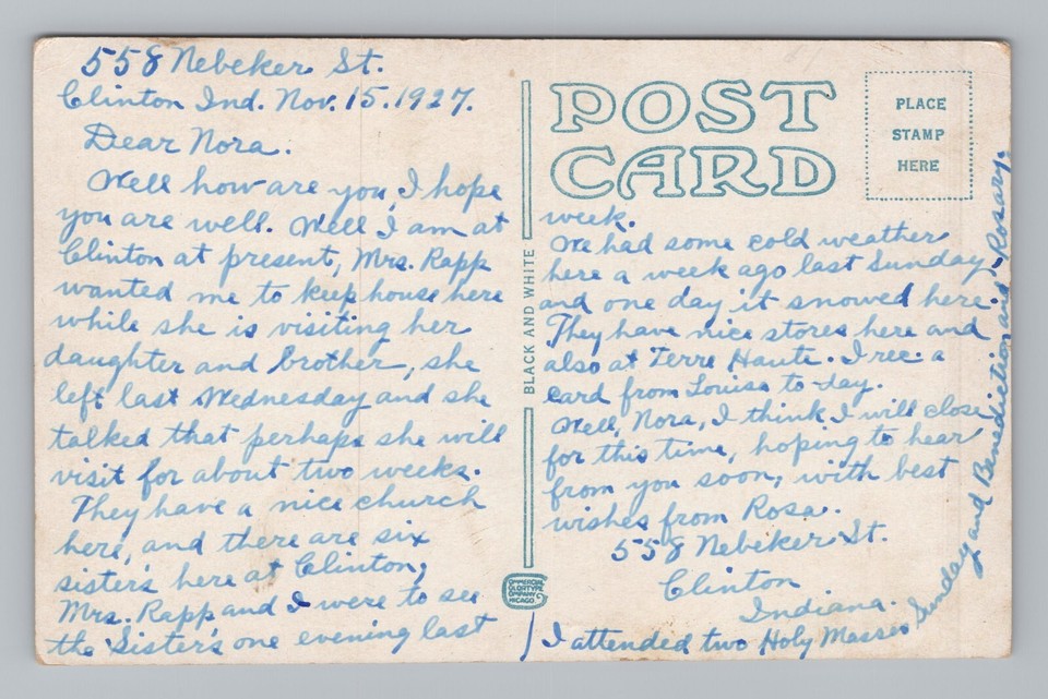 Postcard Washburn River Bridge Clinton Indiana | eBay