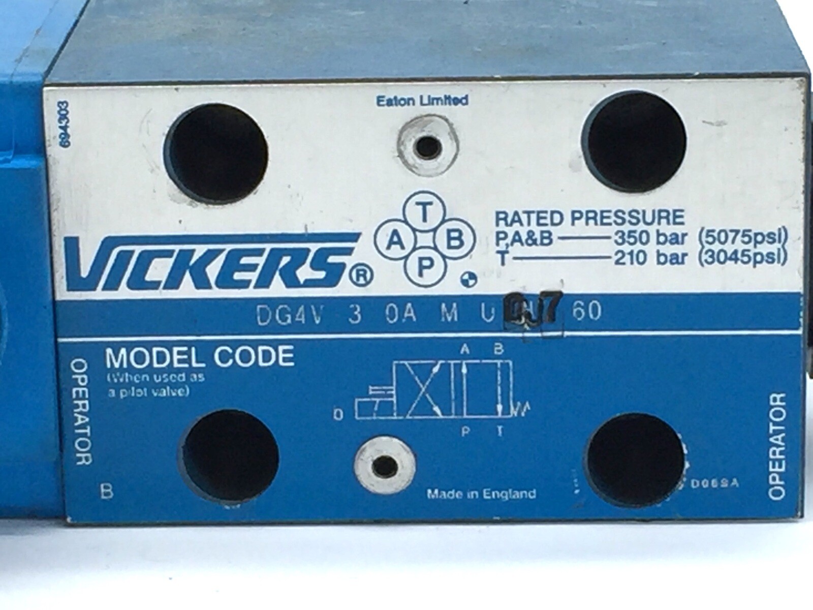 VICKERS DG4V-3-OA-M-U-OJ7-60 Directional Spool Hydraulic Valve PN ...