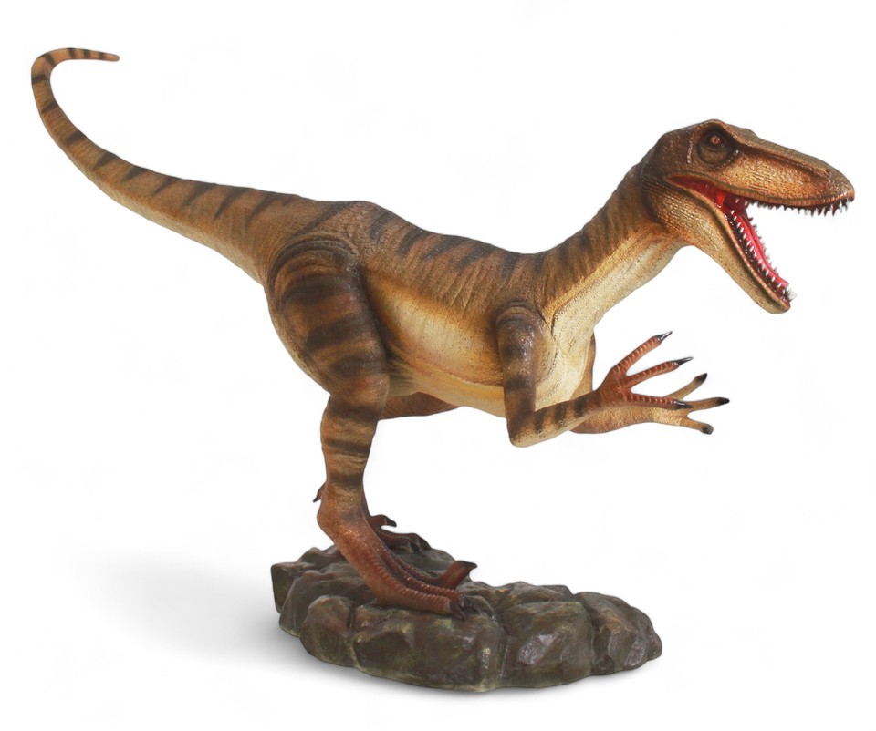 Velociraptor Dinosaur Statue Jurassic Dino Life Size Raptor 11FT Museum ...