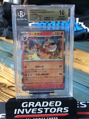 2023 Pokemon 151 Japanese Flareon Reverse Holo #136/165 BGS 10 w/ 3 ...