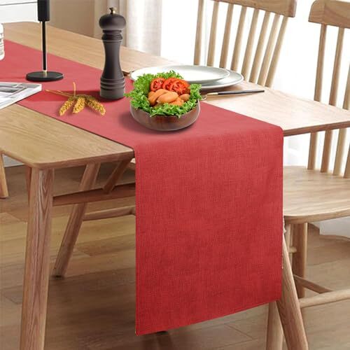 Waterproof Wipeable Table Runner Thick Farmhouse Table Runner Dresser ...
