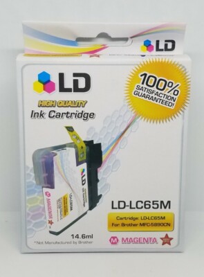 LD LC65M LC65 Magenta Ink Cartridge for Brother MFC-5890CN MFC-5895CW ...