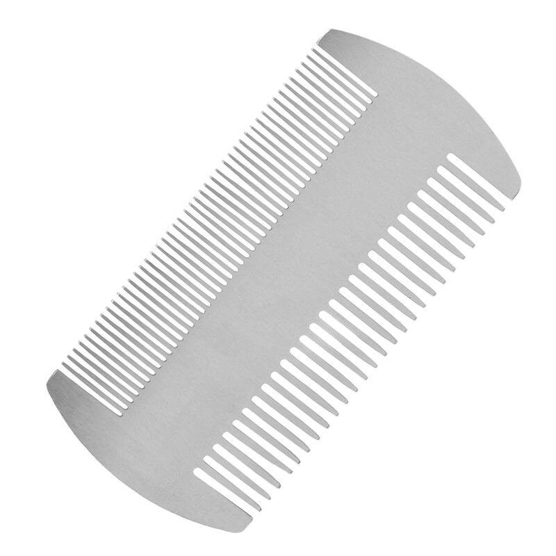 2X(Dual Action Stainless Steel Credit Card Size Comb Wallet Comb Comb ...