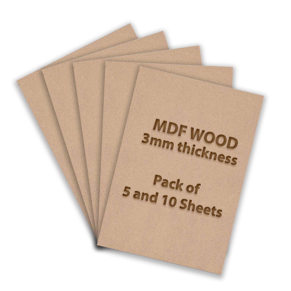MDF Sheets A4 Size 3mm Thickness Wooden Wood Board Sheet Boards plywood ...
