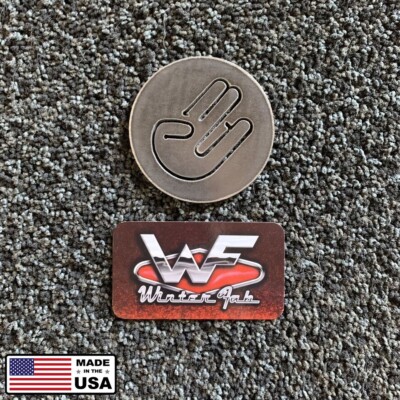 1/8" Steel Shocker Logo Kick Stand Puck - Coaster - Plate - Bike ...