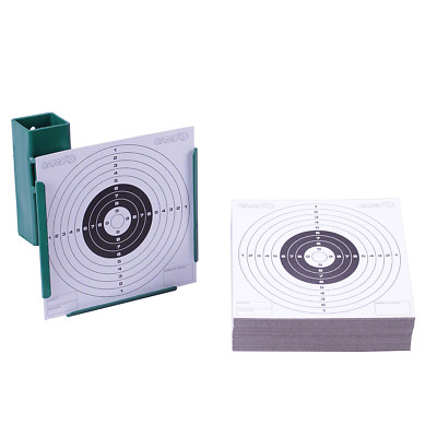 14cm Target Holder & 100 Gamo Targets Funnel Pellet Trap Catcher Airgun ...