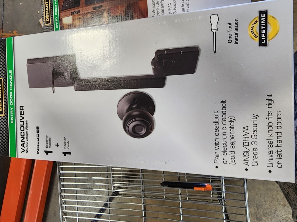 DEFIANT Vancouver Matte Black Entrance Front Door Handle Set | eBay