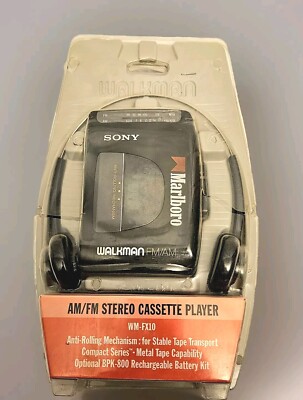 Super Rare Sony Walkman Am/Fm Stereo Cassette WM-FX10 Marlboro Factory ...