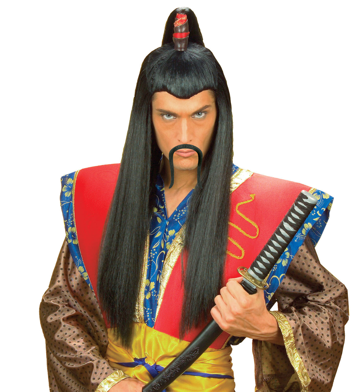 CHINESEN SCHNURRBART Karneval Fasching China Ninja Samurai Bart Kostüm ...