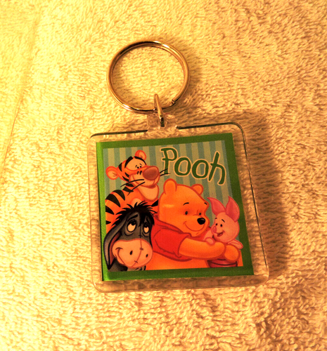 Rare Disney 2X2" acrylic Key Ring -Pooh, Tigger, Piglet & Eeyore | eBay
