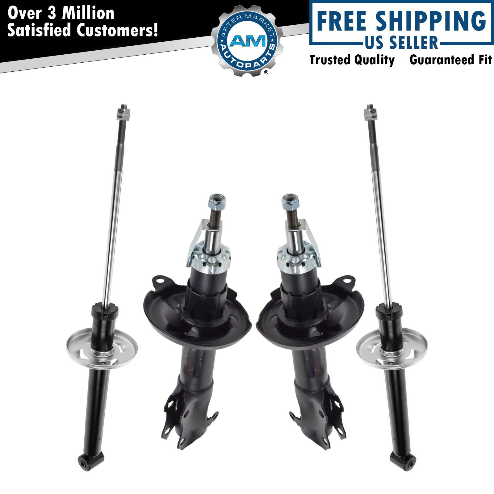 Front & Rear Strut Shock Absorber Set of 4 Kit for VW Cabrio Corrado ...