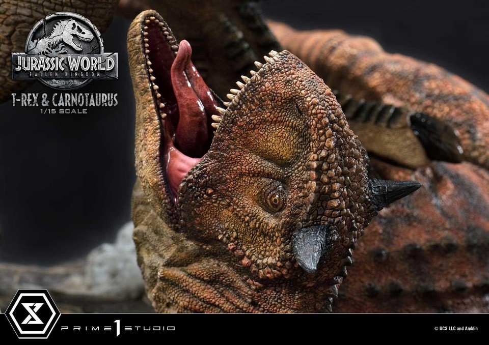 1/15 Jurassic World T-Rex & Carnotaurus DLX Statue Prime 1 Studio ...