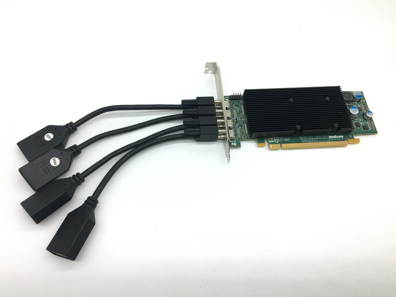 Video Card for Matrox M9148 LP PCIe X16 1024MB Four-screen 1G with Cable | eBay