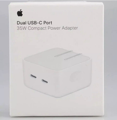 Genuine Apple 35W Dual USB-C Port Compact Power Adapter MNWM3AM/A A2571 ...