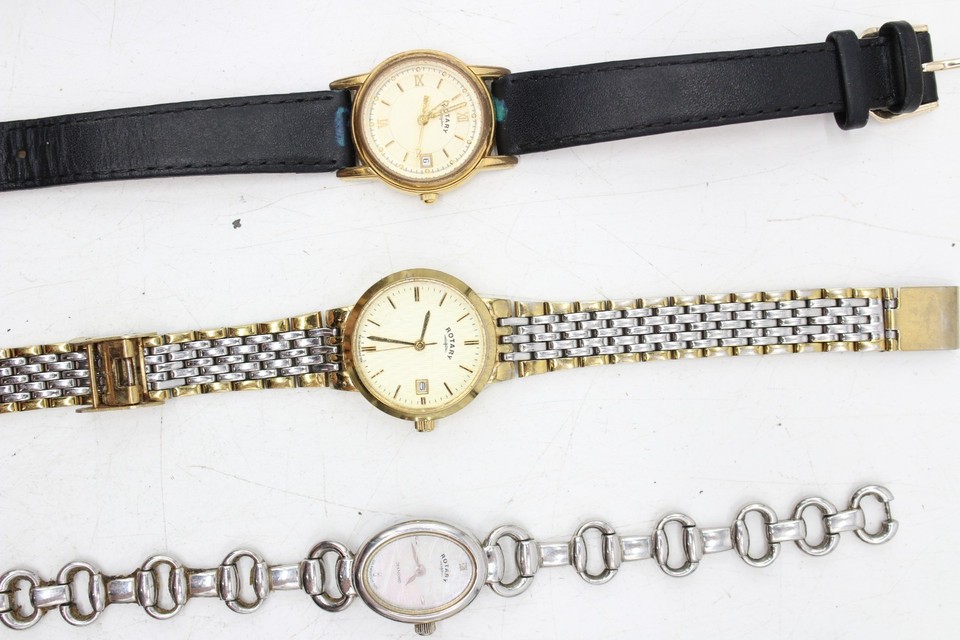 A x10 Vintage Rotary Quartz Ladies Wristwatches, Inc Gold Tone Etc ...
