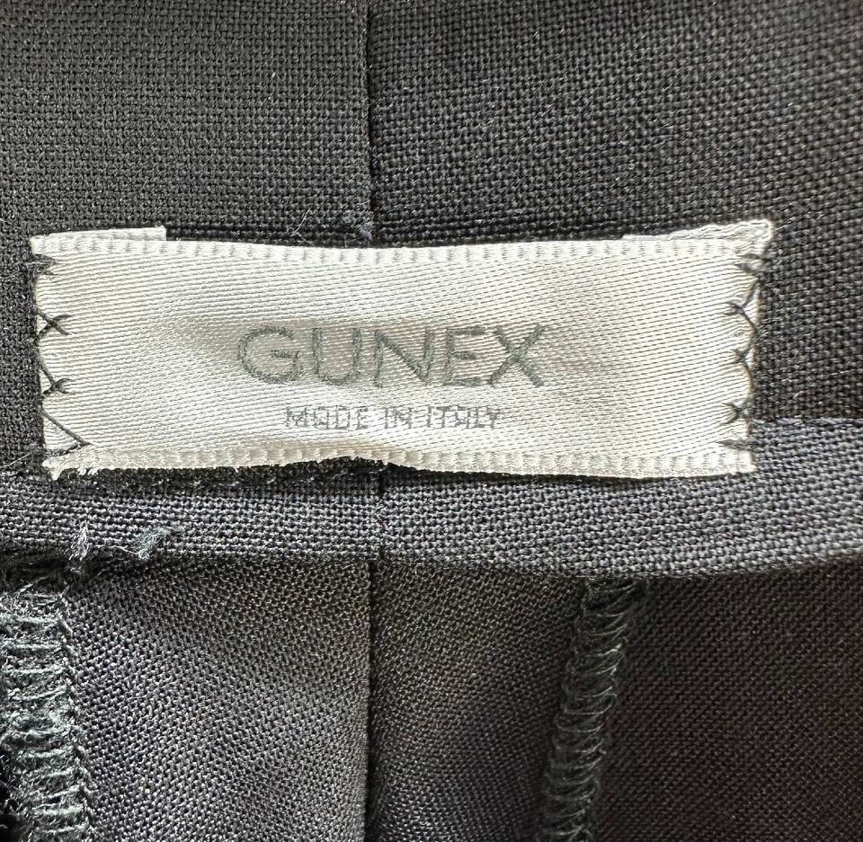 Women's Gunex Black Wide Leg Dress Pants Wool High Rise Made In Italy ...