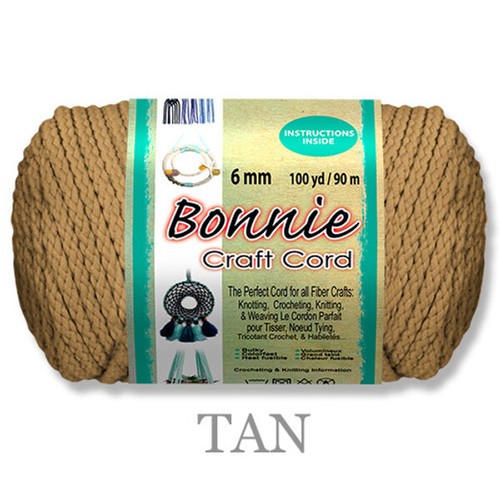 Macrame Cord yarn Bonnie Braid 6mm-100yd rolls fusible outdoor fade ...