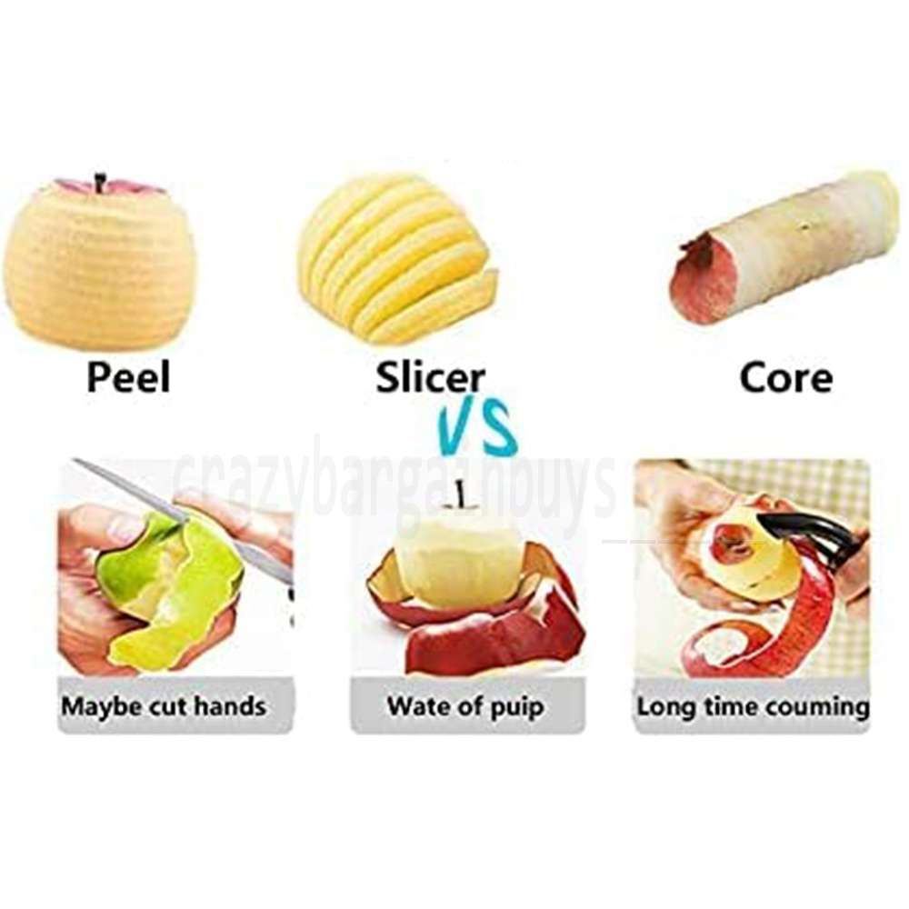 3 in1 Red Kitchen Tool Apple Peeler Slinky Machine Fruit Cutter Slicer ...