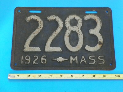 1926 ORIGINAL MASS 4 DIGIT LICENSE PLATE | eBay