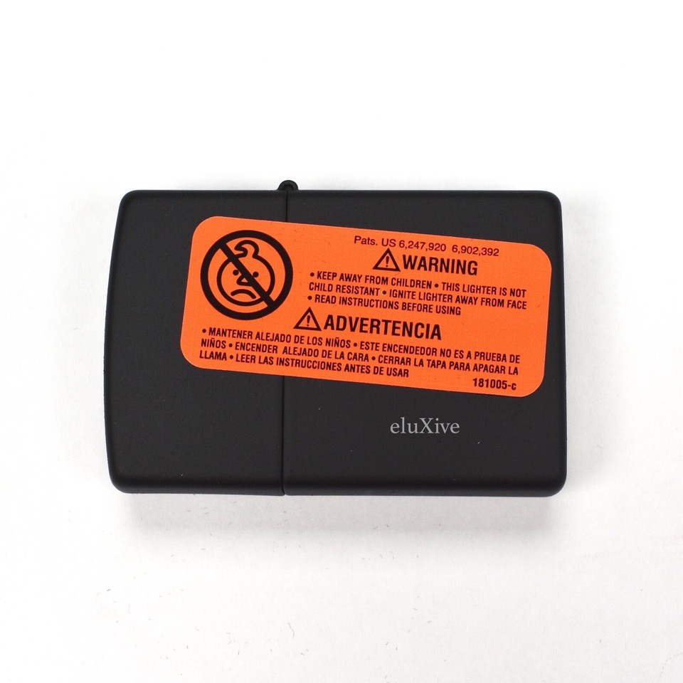 NWT Noah NY FW20 More Core Logo Print Metal Zippo Lighter Black DS ...