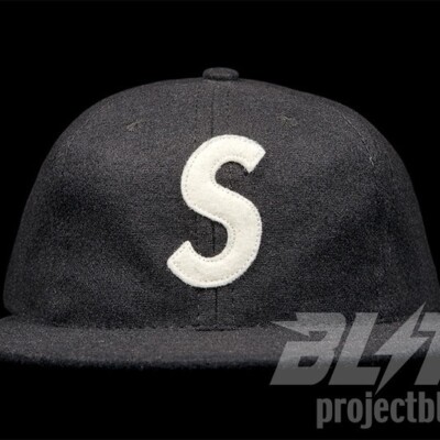 SS23 SUPREME EBBETS S LOGO FITTED 6-PANEL CAP HAT BLACK SIZE 7 5/8 2023 ...