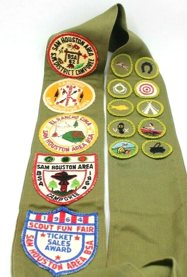 Scout Merit Badge Sash Placement