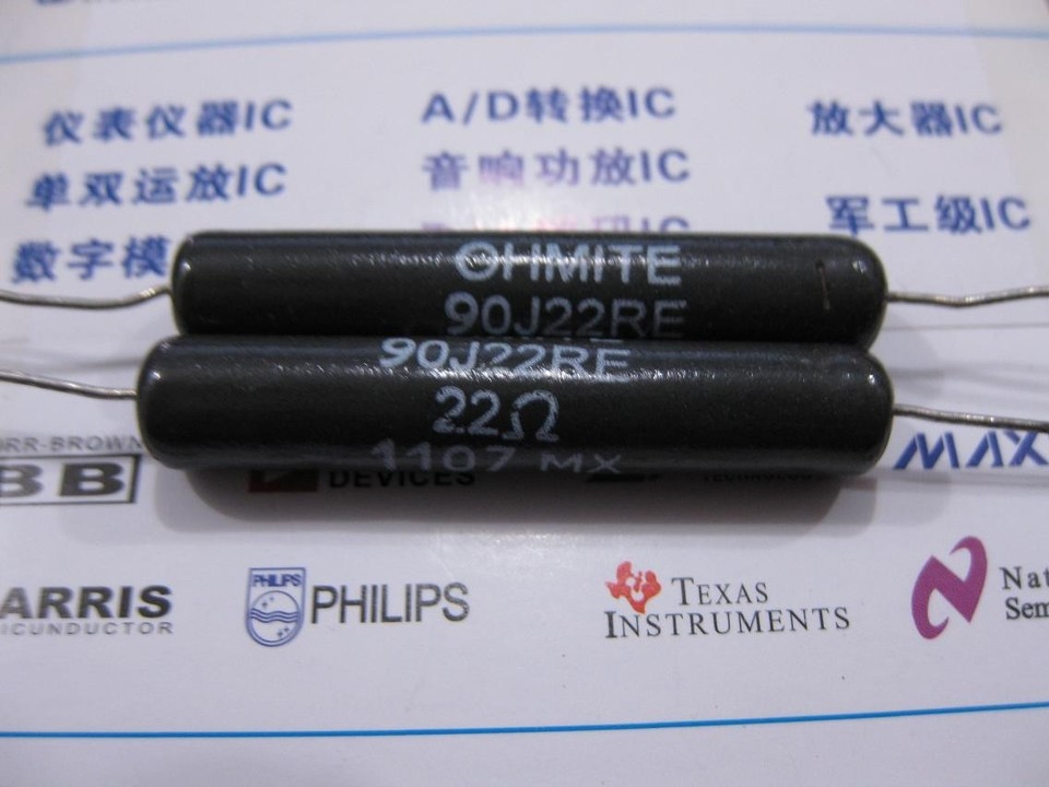 1x 22R 11W Vitreous enamel Molded axial terminal Resistors 22Ω 5% ...