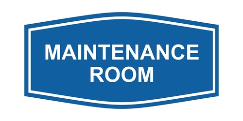 Fancy Maintenance Room Sign Blue - Small 196703042482| eBay