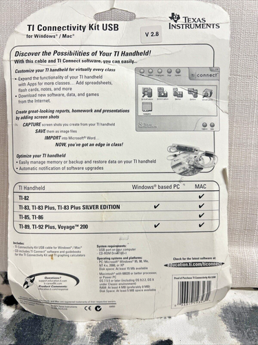 Texas Instruments 94327 TI Graphlink USB for sale online | eBay