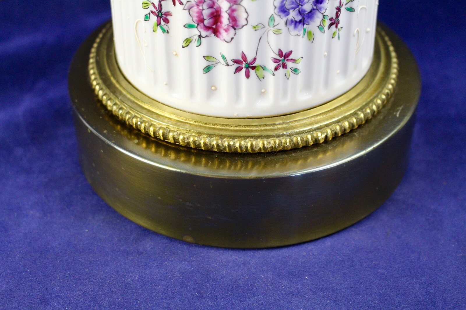 Vintage Paul Hanson Hand Painted Coat Of Arms Porcelain Table Lamp 35 1 ...