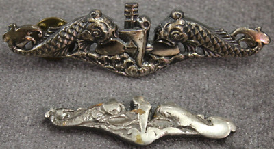 US Navy Submarine Sub Badge Dolphin Naval PB sterling Vanguard pin SET ...