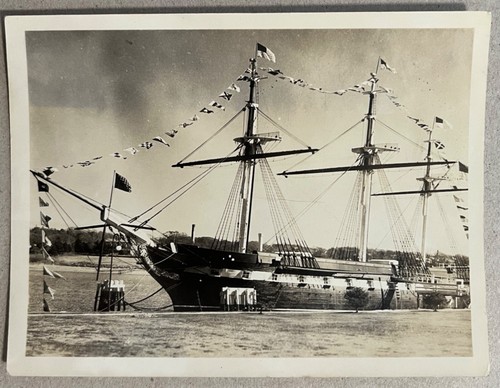 USS Constellation Navy Military Sailing Ship Vintage Snapshot Photo | eBay
