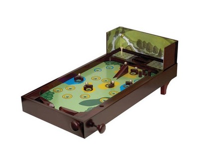 Classic Wooden Golf Pinball Game Table Top Metal Balls New | eBay