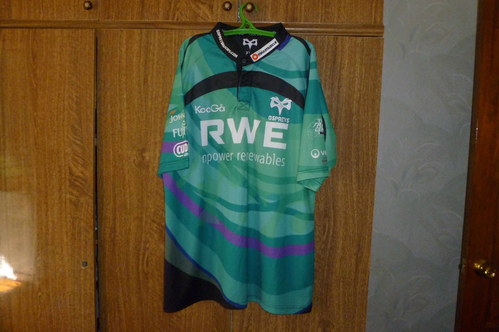 Neath-Swansea Ospreys Rugby Welsh Kooga Shirt RWE Jersey 2009/2010 Away ...