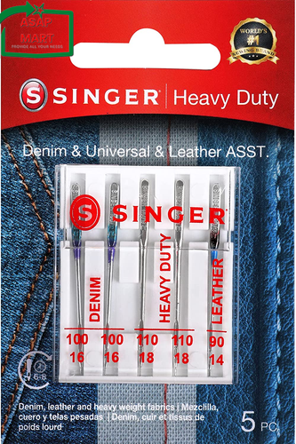 Singer 04801 Universal Heavy Duty Sewing Machine Needles, 5-Count ...
