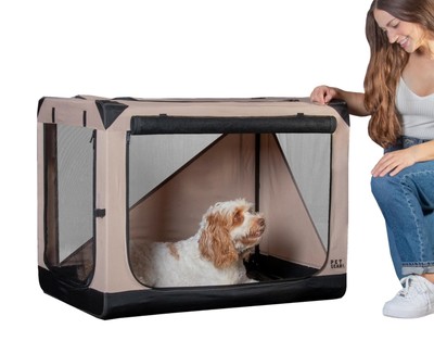 Insta-Fold Soft Crate for Dogs, 30", Sand | eBay
