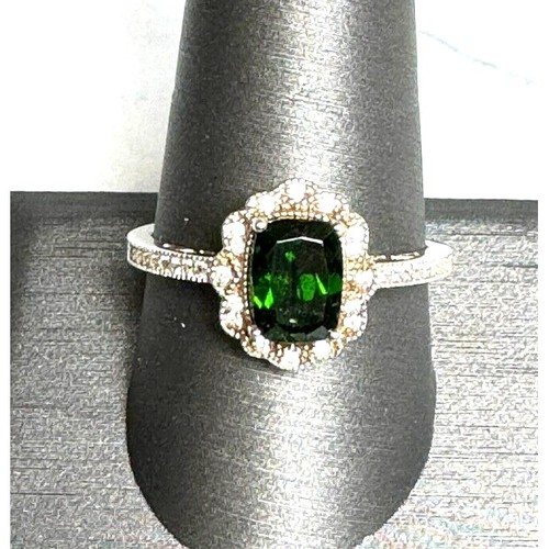 925 STERLING SILVER GREEN AQUAMARINE AND GOSHENITE RING SIZE 10 SKY | eBay
