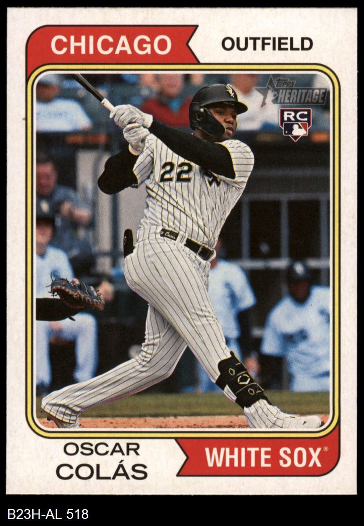 2023 Topps Heritage #518 Oscar Colas White Sox RC 8 - NM/MT | eBay