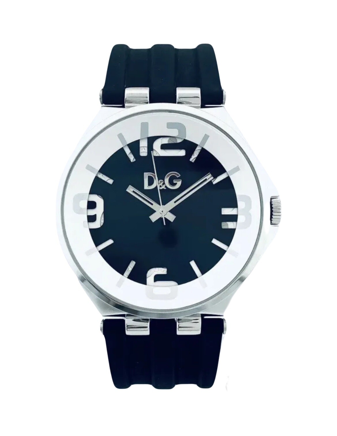 D&G Dolce and Gabbana Men's CARSON DW0582 Black Silicon Rubber Strap ...