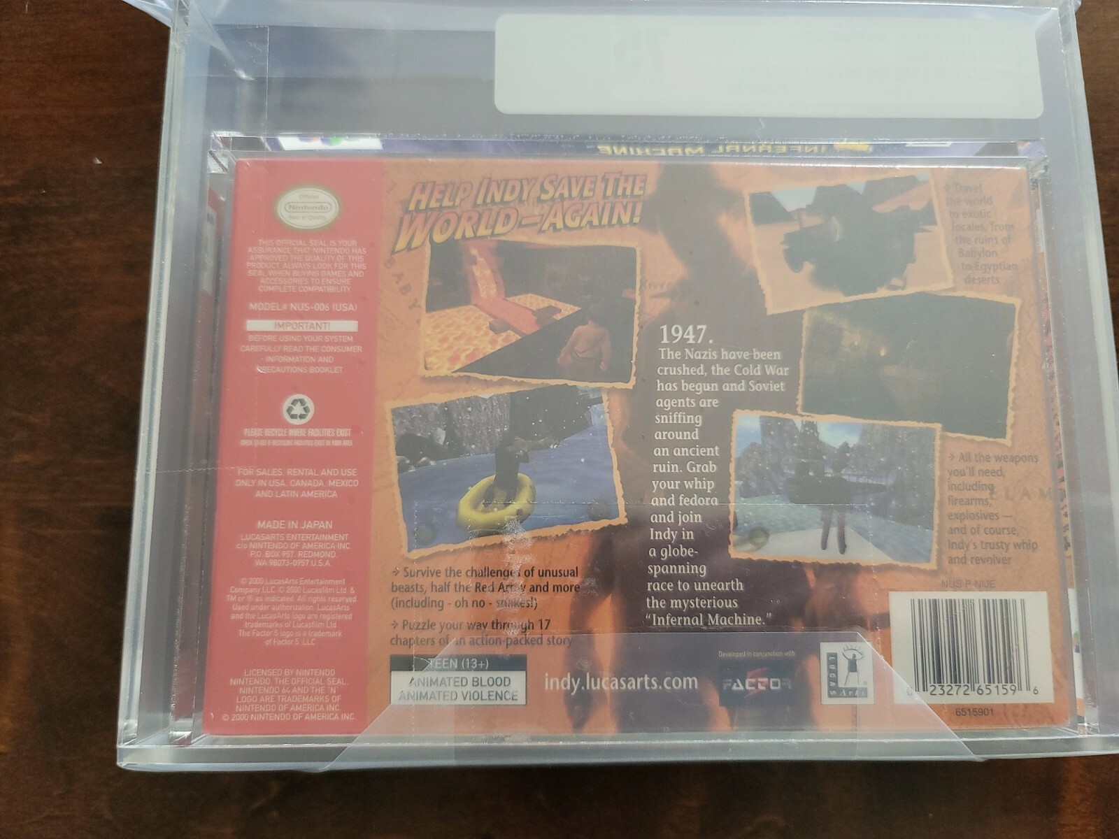 Indiana Jones and the Infernal Machine (Nintendo 64, 2000) for sale ...