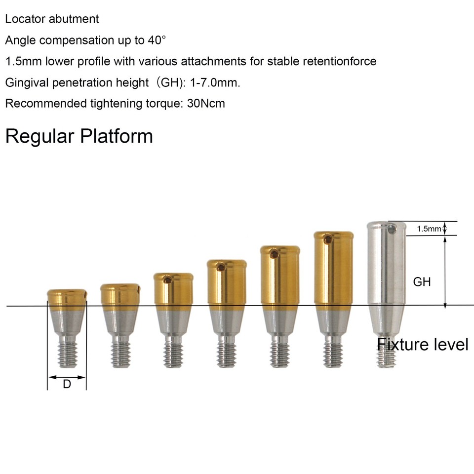 US Hiossen ET Dental Locator Implant Abutment Overdenture Attachment ...