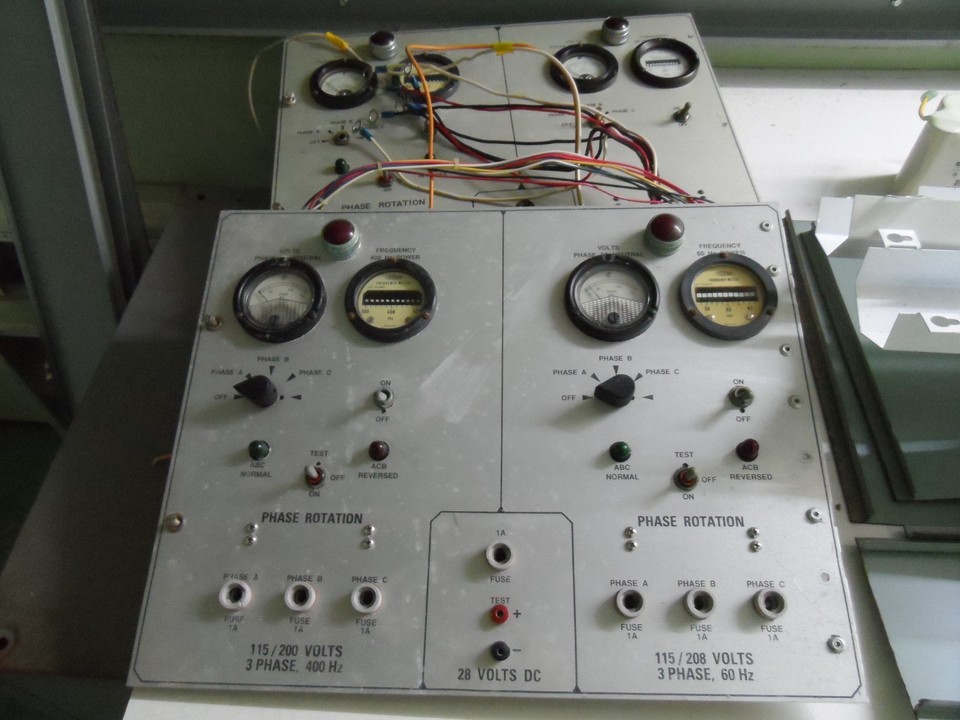 (2) 60/400 Hz Gauge Panels 1992 Military MilVan 8x20 Connex Mobile ...