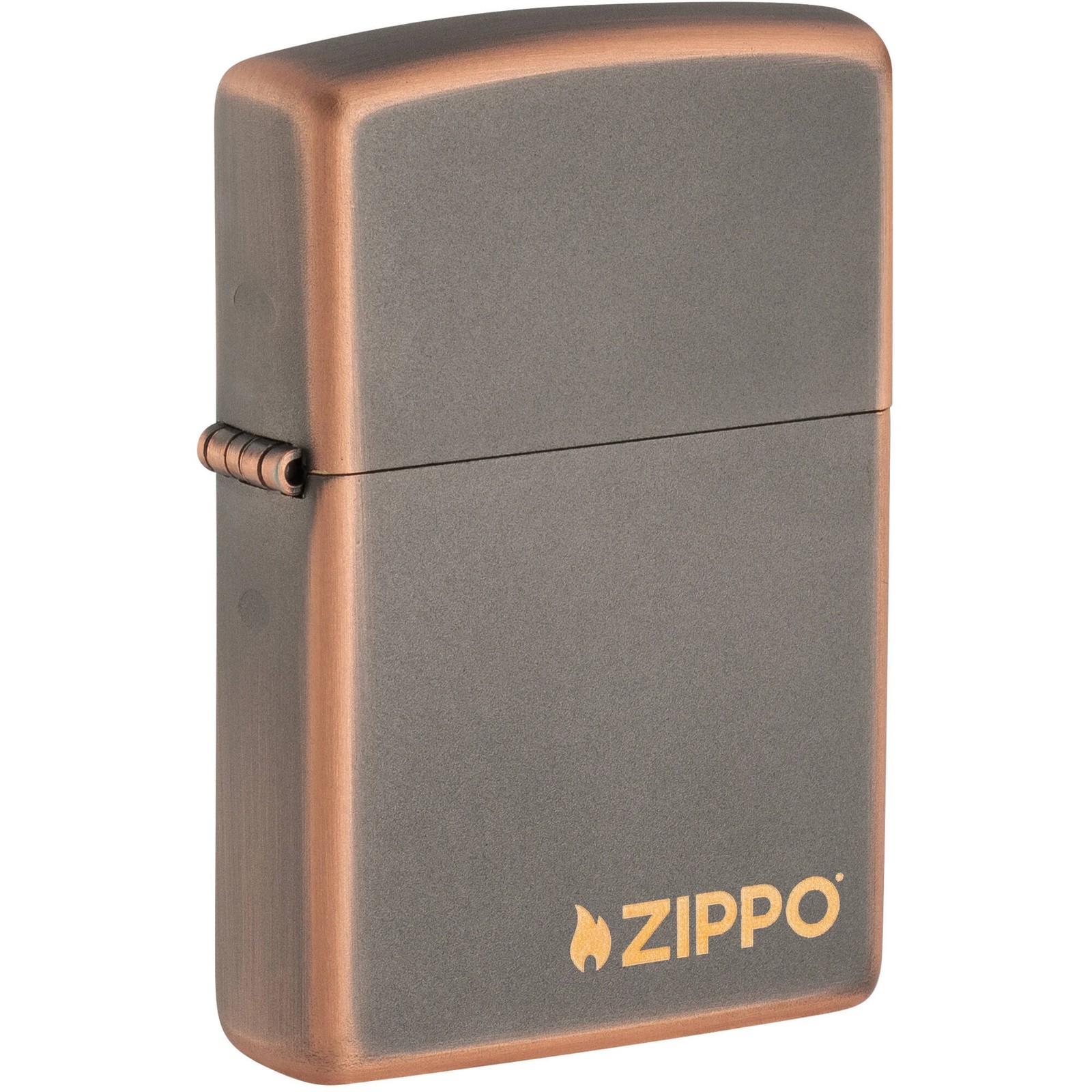 Zippo Windproof Pocked Lighter Rustic Bronze Finish with Zippo Logo ...