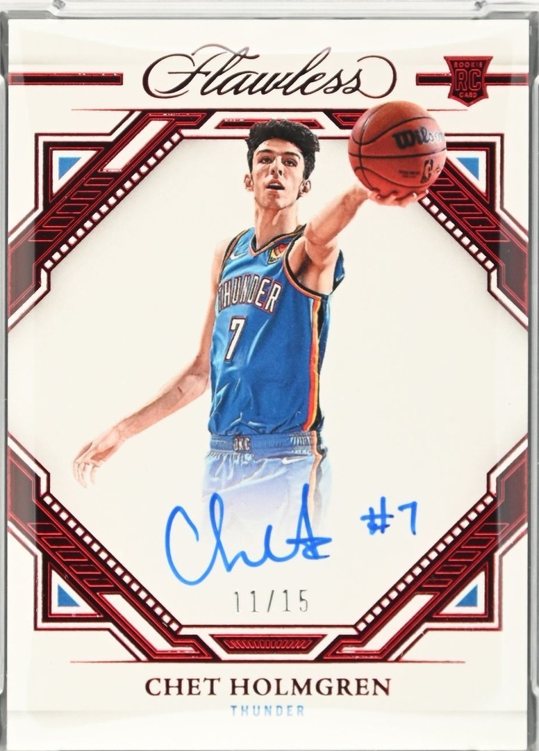 2022-23 Panini Flawless - Flawless Finishes Chet Holmgren #FF-CHG Ruby ...