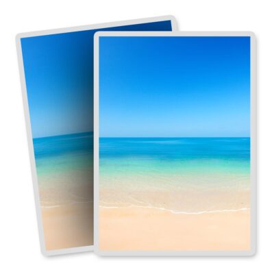 2x Vertical Vinyl Stickers Holiday Dreaming Sandy Beach Scene Ocean ...