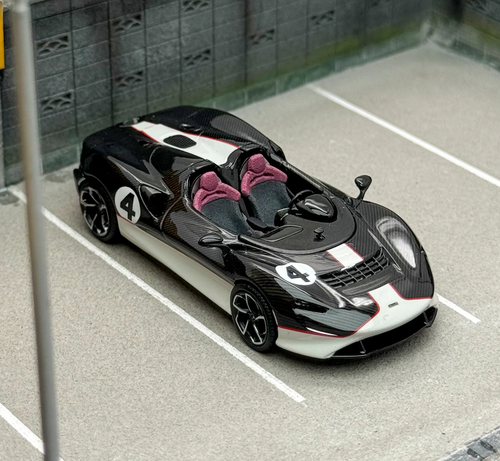 ZD LCD 1:64 Black Carbon #4 Elva Convertible Sports Model Diecast Metal ...